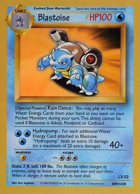 MTG Back & Gold Border Blastoise (2/102 WotC Unofficial Release Special ...