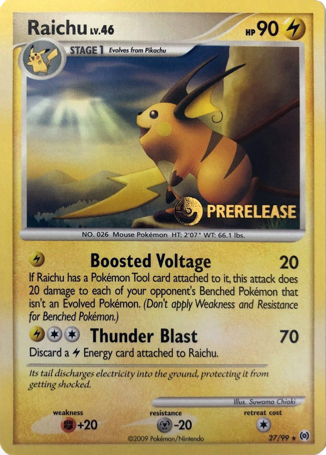 Raichu (27/99 Arceus Prerelease Special Print) - Pokumon